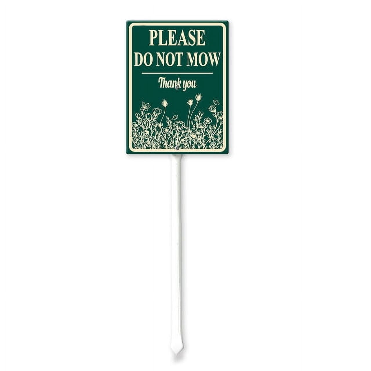 SRongmao Outdoor Yard Sign Please Do Not Mow Yard Sign with Stake 8x12inch Aluminum Outdoor ...