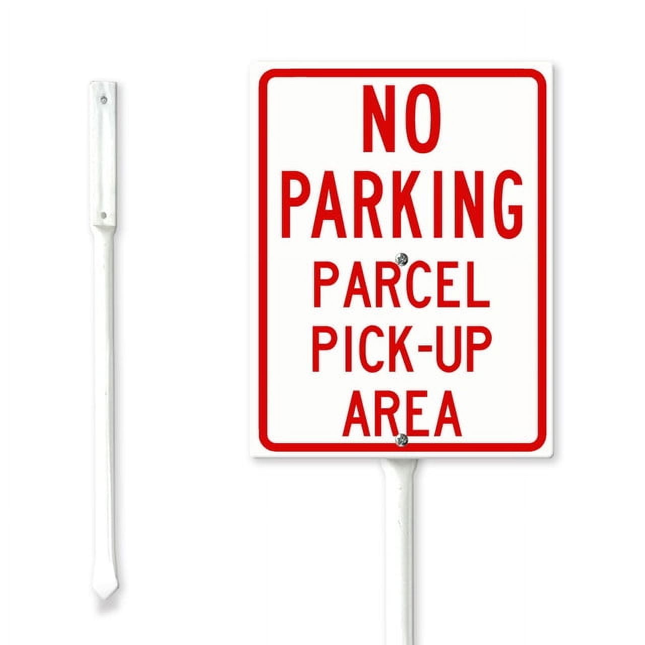 SRongmao Parcel Pick Up Area No Parking Sign with Stake 7x8.8inch ...