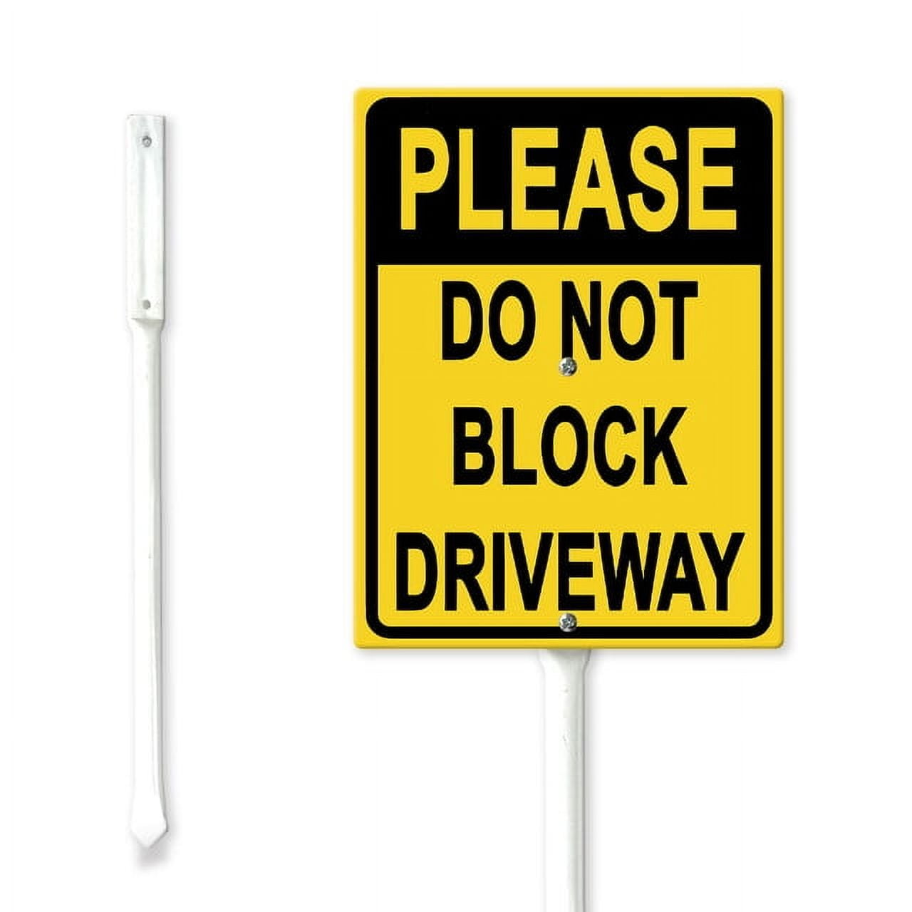 SRongmao Please Do Not Block Driveway Yard Sign with Stake 7x8.8inch ...