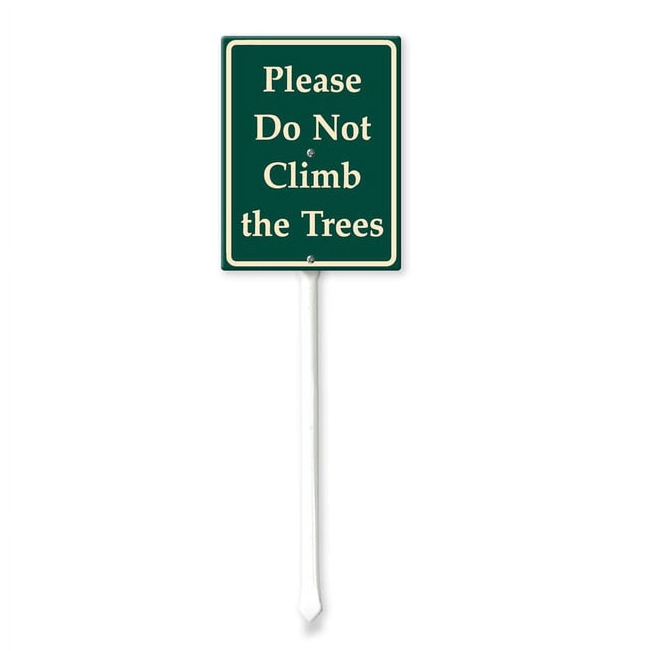 SRongmao Please Do Not Climb The Trees Yard Sign with Stake 8x12inch ...