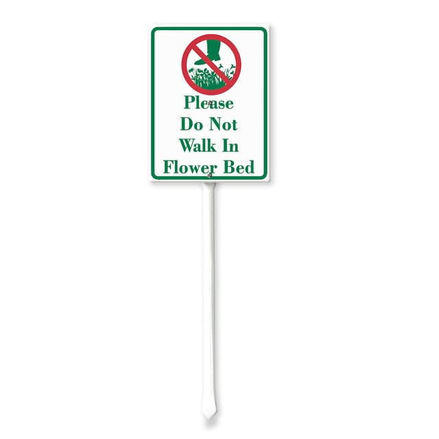 SRongmao Please Do Not Walk in Flower Bed Yard Sign with Stake Flower ... SRongmao Please Do Not Walk in Flower Bed Yard Sign with Stake Flower ...