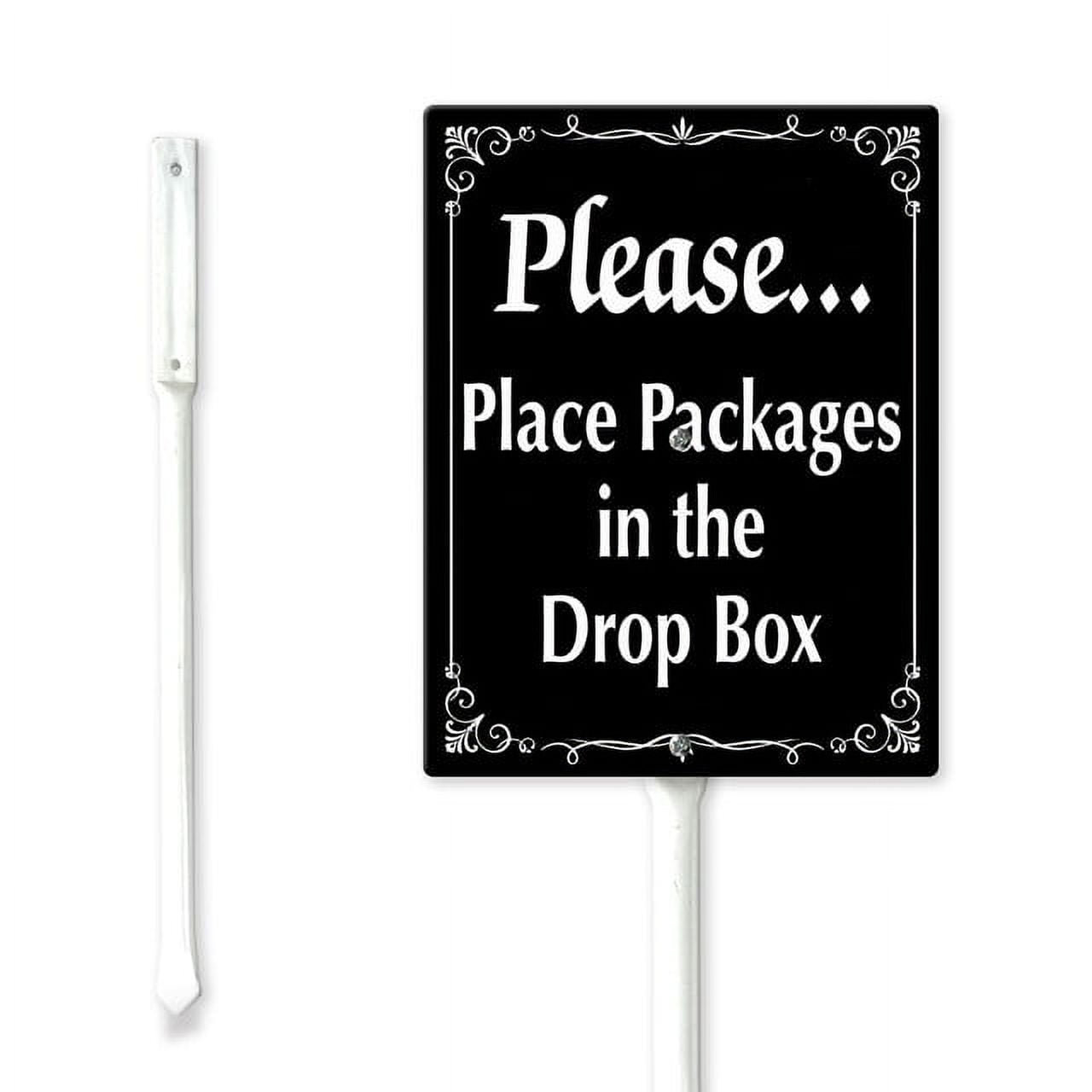SRongmao Please Place Packages in the Drop Box Yard Sign with Stake ...