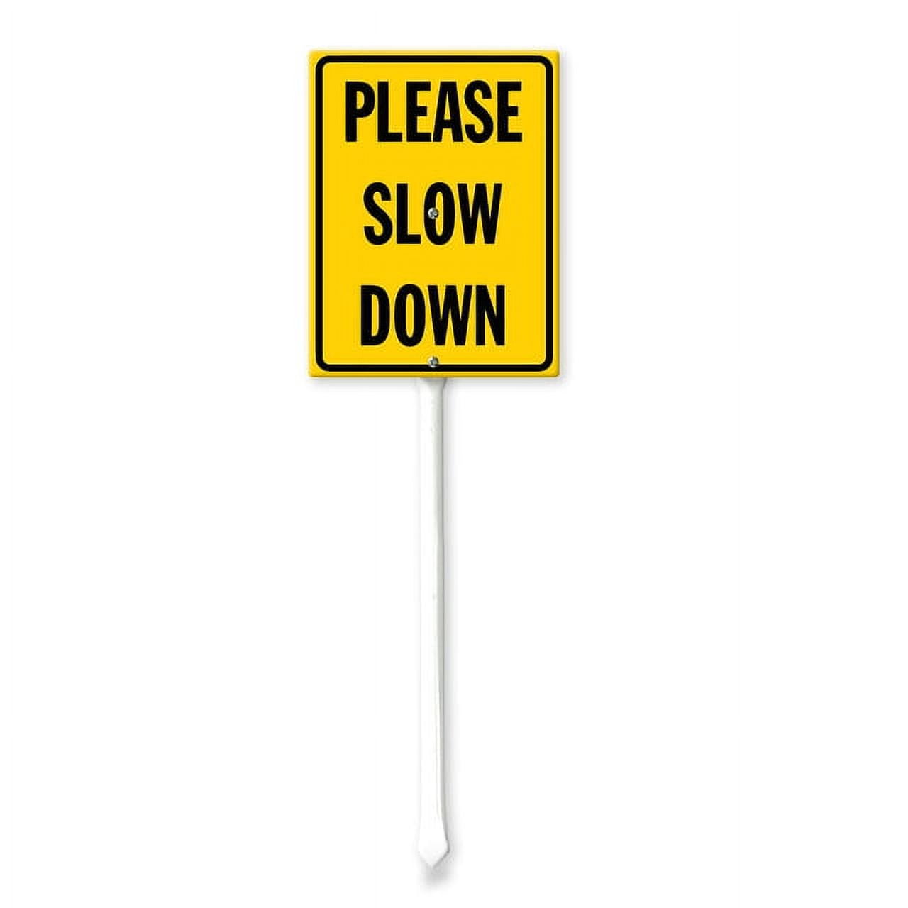 SRongmao Please Slow Down Yard Sign with Stake 7x8.8inch Aluminum ...
