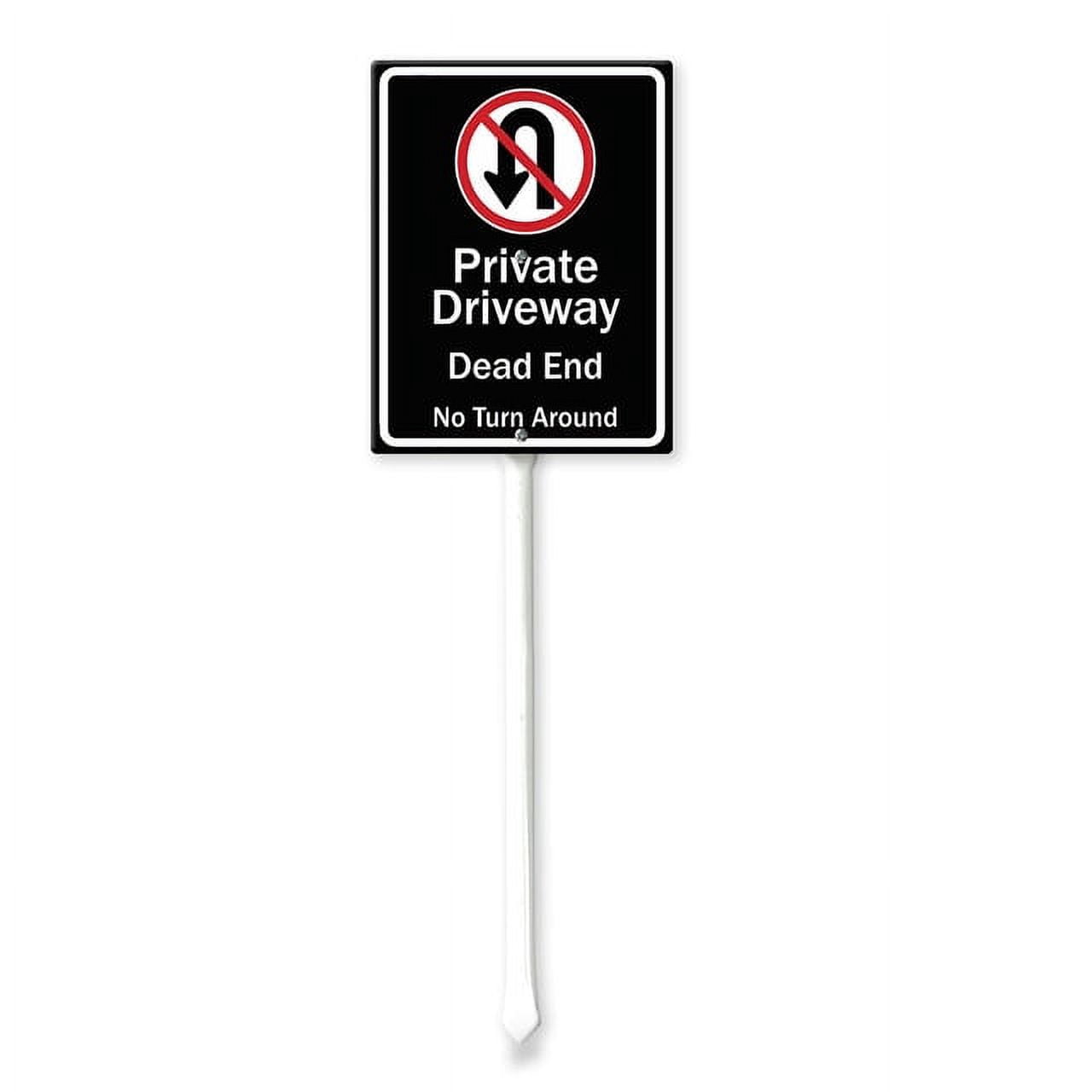 SRongmao Private Driveway Dead End No Turn Around Yard Sign with Stake ...