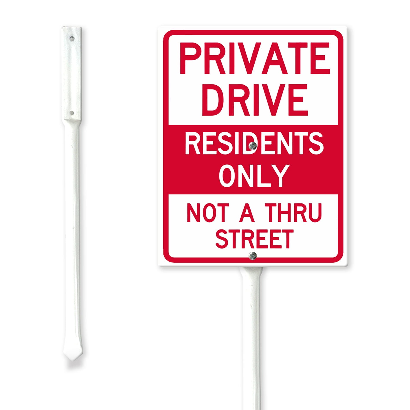 SRongmao Private Driveway Yard Sign with Stakes 4.6x6inch Sturdy ...