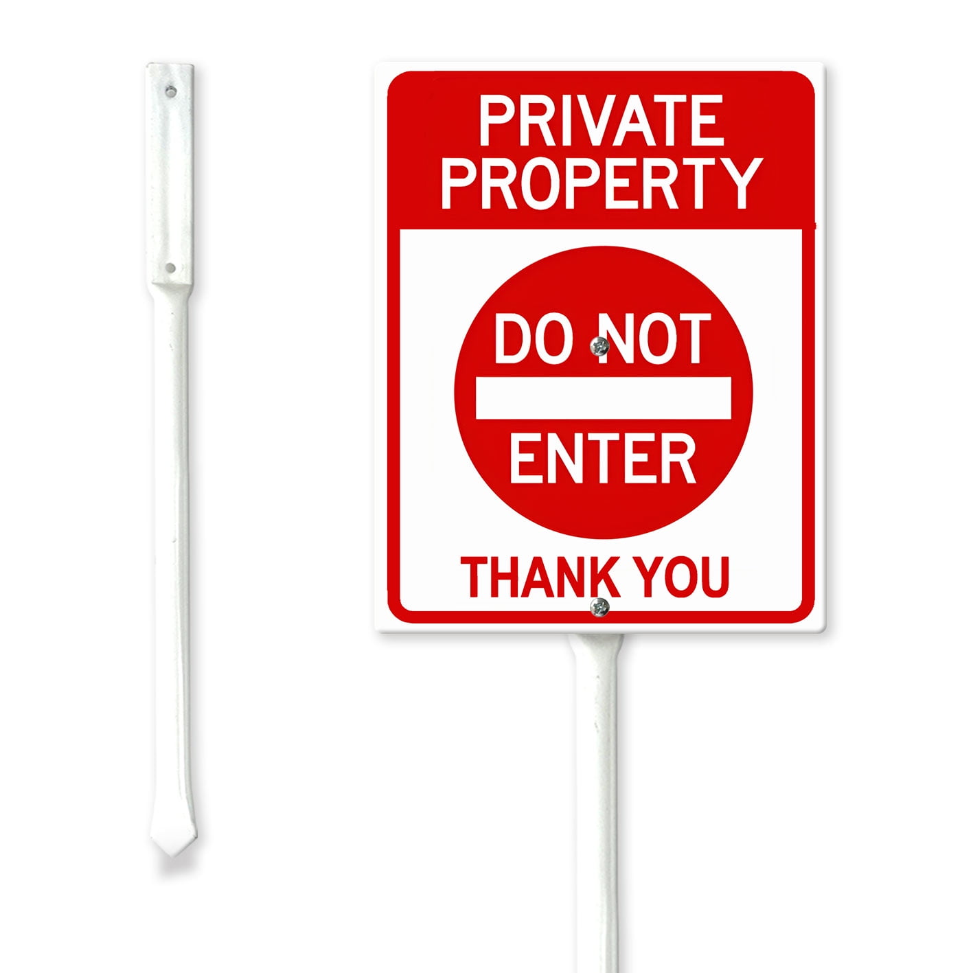 SRongmao Private Property Do Not Enter Yard Sign with Stakes 8x12inch Sturdy Aluminum Rust Free ...