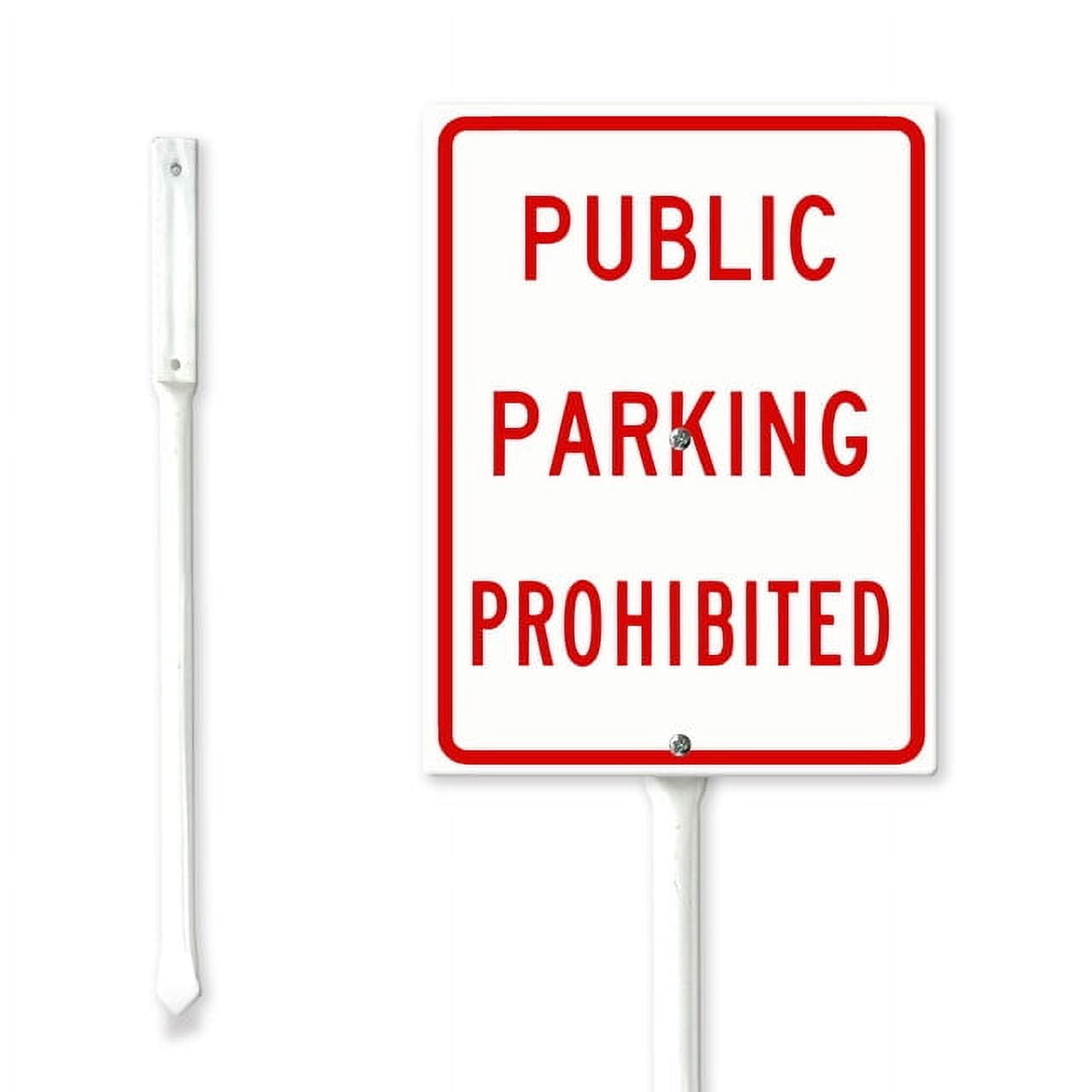 SRongmao Public Parking Prohibited Yard Sign with Stake 4.6x6inch ...