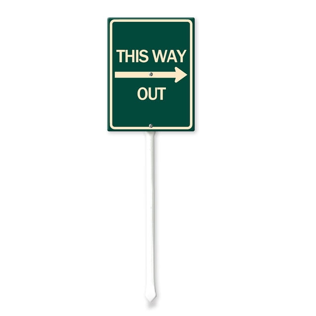 SRongmao Right Arrow Sign This Way Out Sign with Stake Outdoor Sign ...