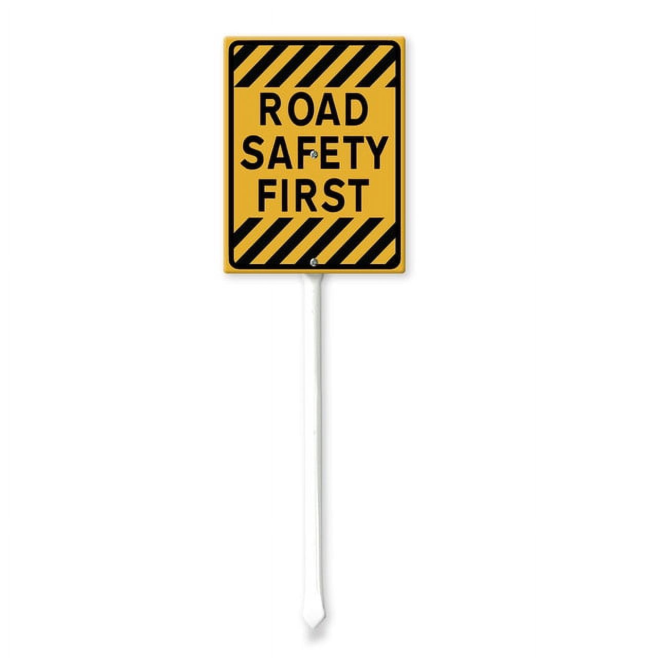 SRongmao Road Safety First Sign with Stake 8x12inch Yard Sign Aluminum ...