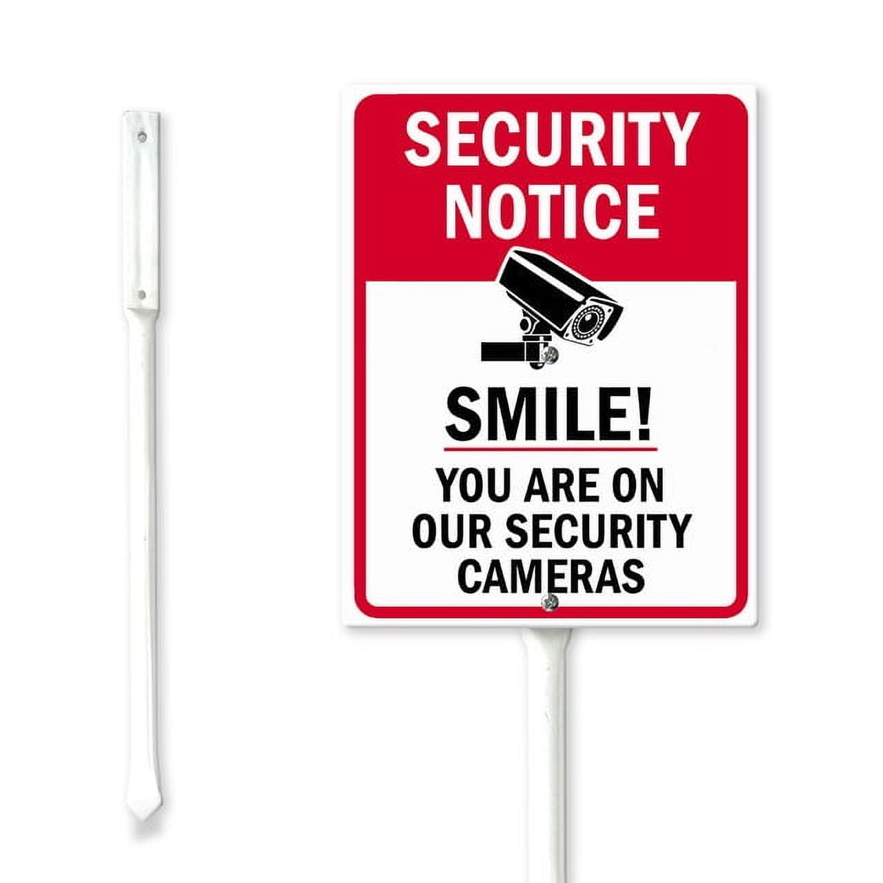 SRongmao Security Notice Smile You're on Our Security Cameras Yard Sign ...