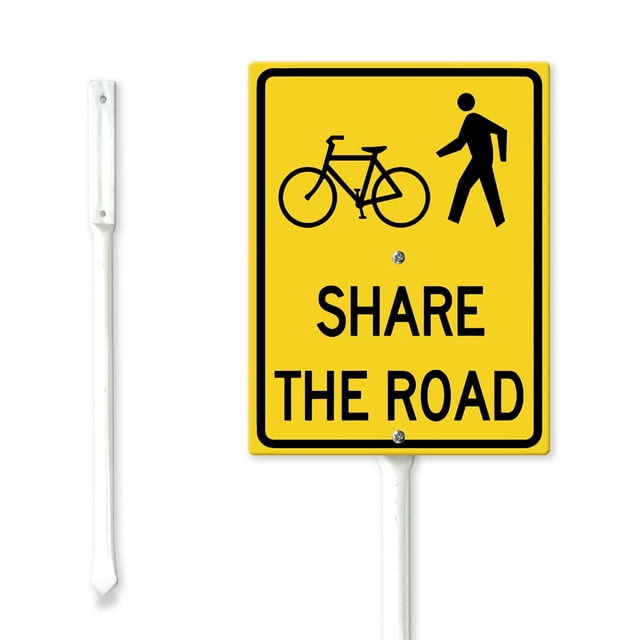 SRongmao Share the Road Yard Sign with Stake 8x12inch Sturdy Aluminum ...