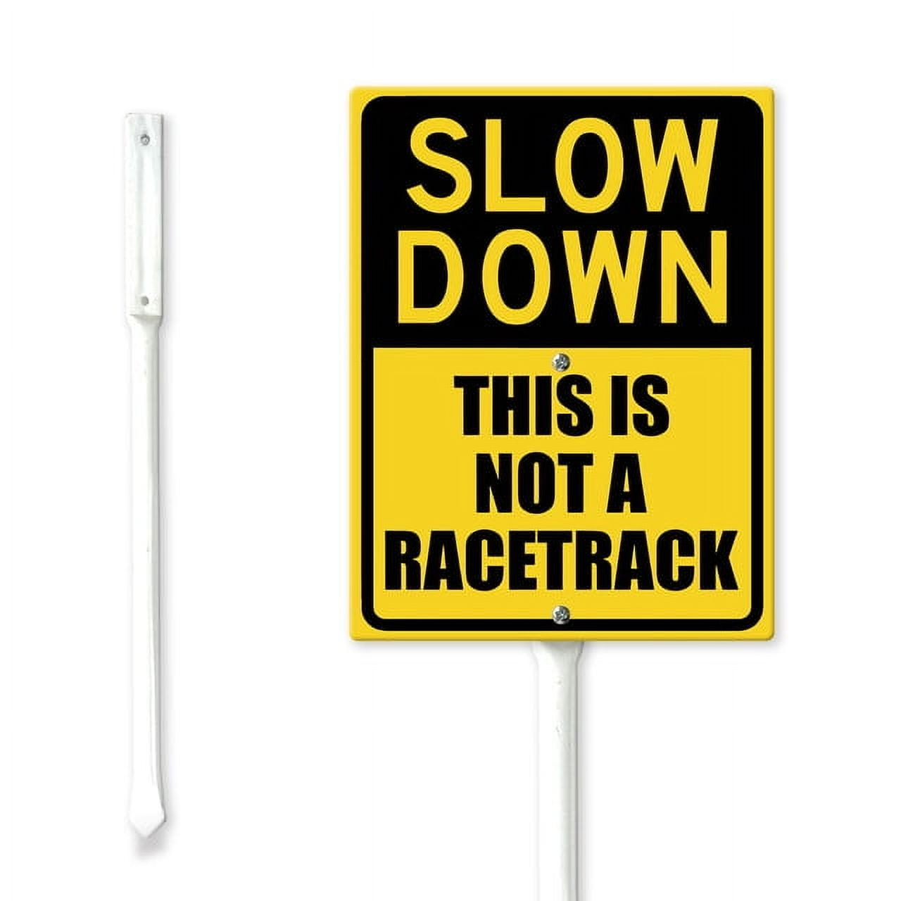 SRongmao Slow Down This Is Not a Racetrack Yard Sign with Stake 7x8 ...