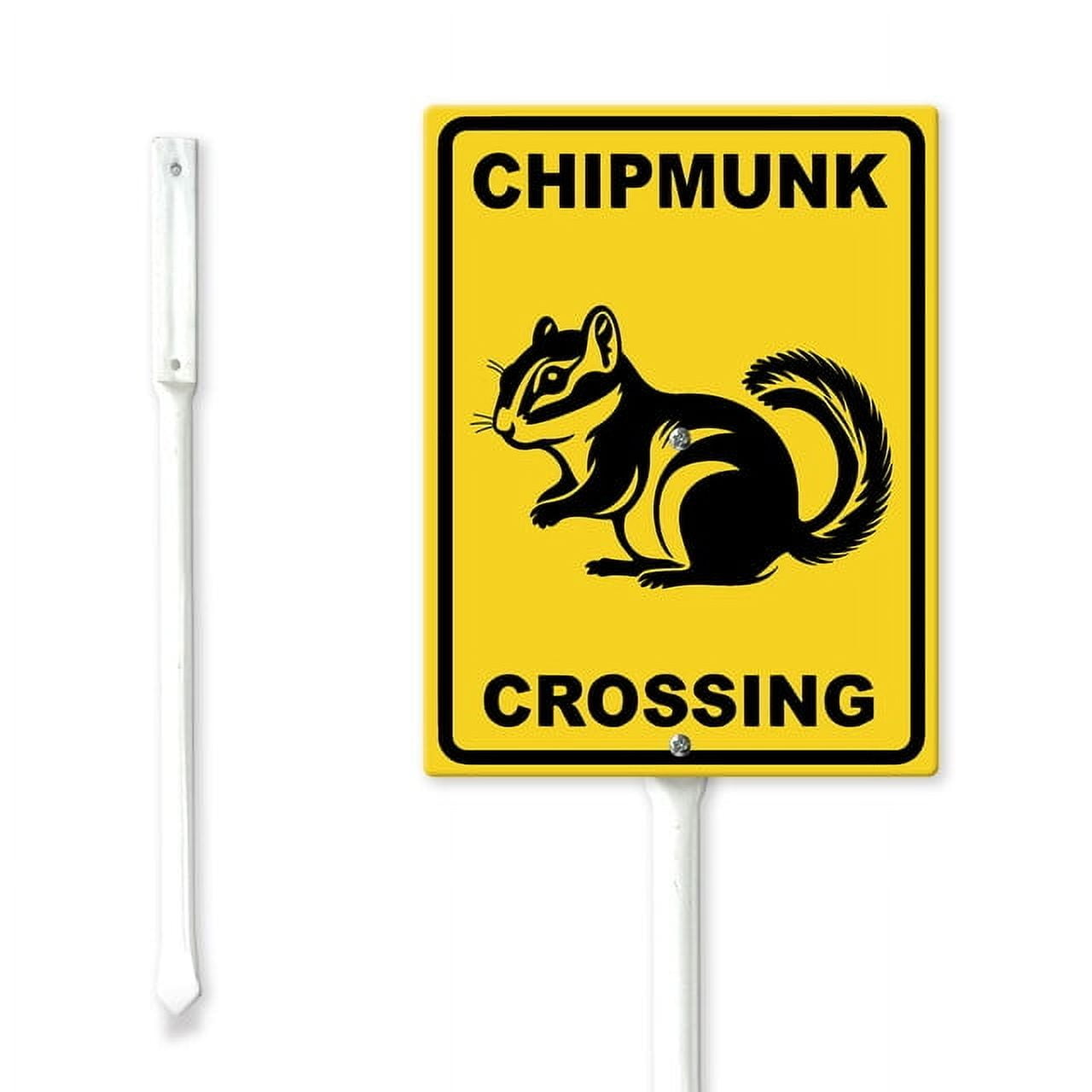 SRongmao Slow Down Yard Sign Chipmunk Crossing Sign with Stake 8x12inch ...