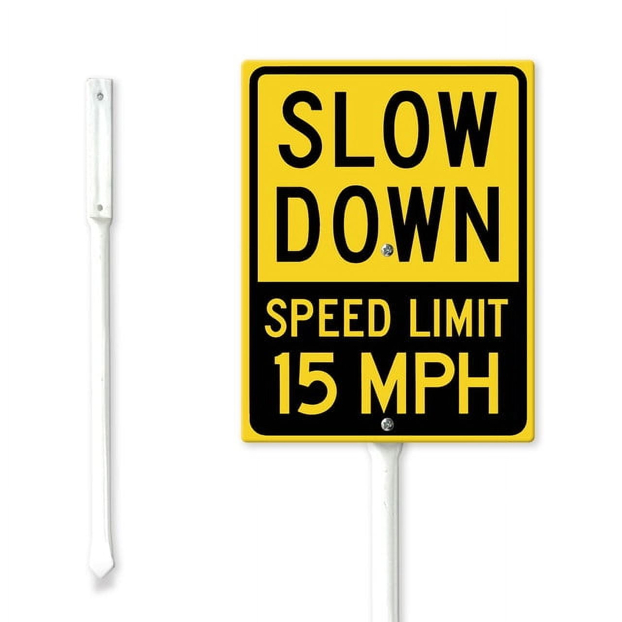 SRongmao Slow Down Yard Sign Slow Down Speed Limit 15MPH Yard Sign with ...