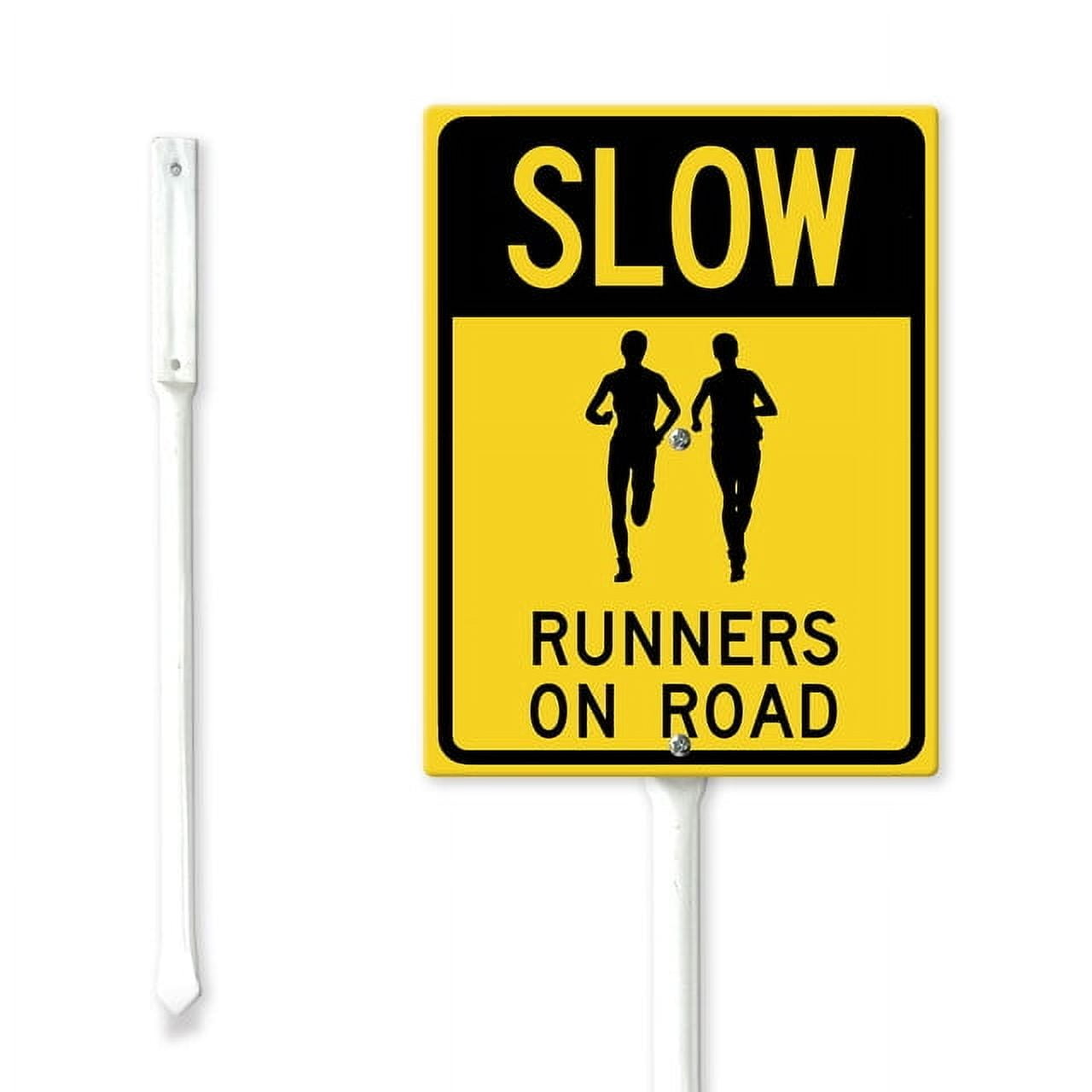 SRongmao Slow Runners On Road Yard Sign with Stake 8x12inch Sturdy ...