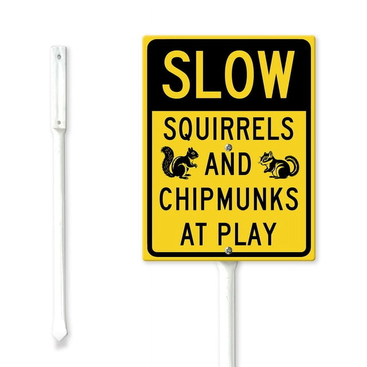 SRongmao Slow Squirrels And Chipmunks At Play Sign with Stake 4.6x6inch ...