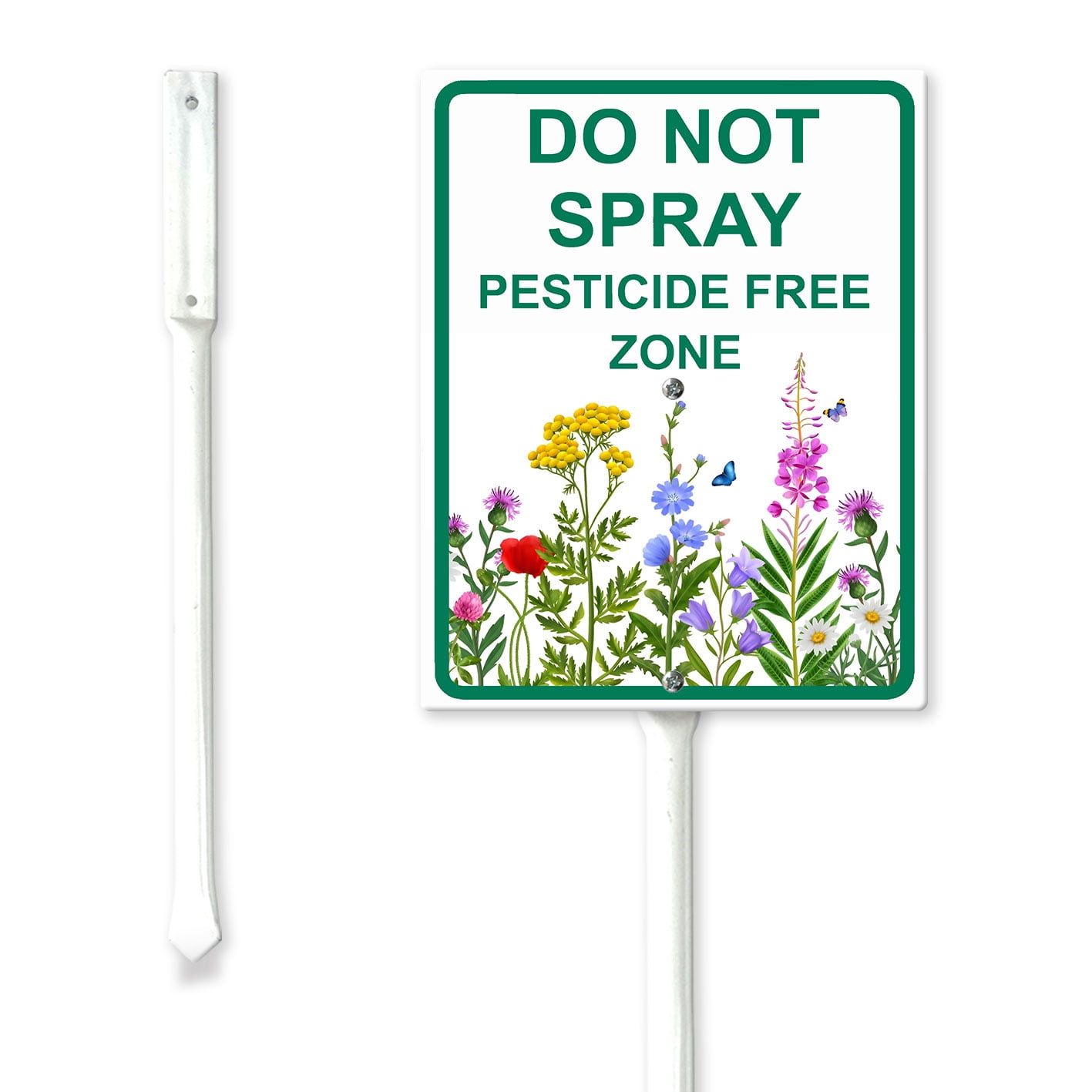 SRongmao Do Not Spray Pesticide Free Zone Yard Sign with Stakes ...