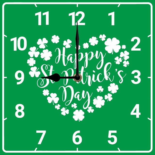 SRongmao St Patricks Day Decorations Happy St Patricks Day Wall Clock ...