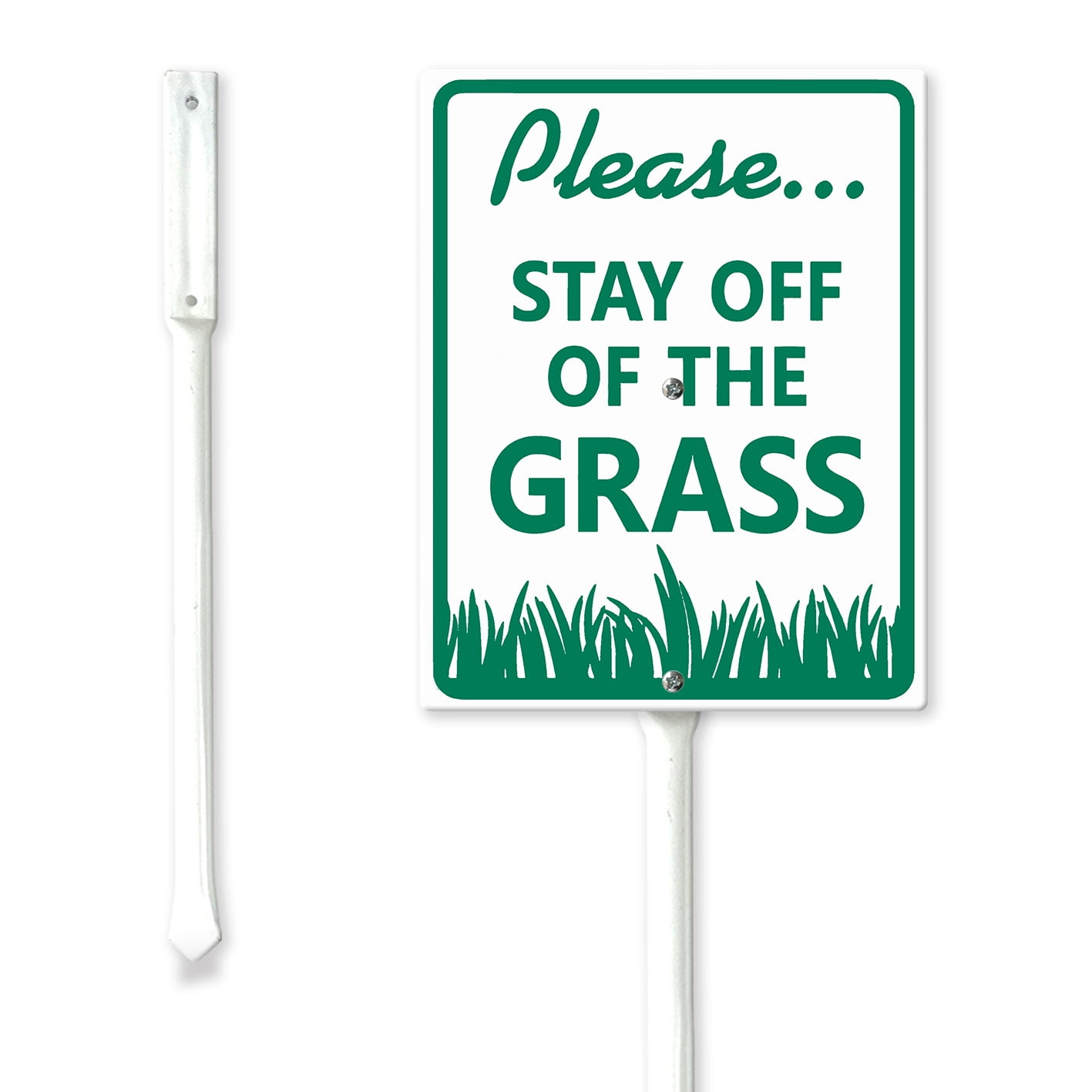 SRongmao Stay Off Of The Grass Yard Sign with Stakes 8x12inch Sturdy ...