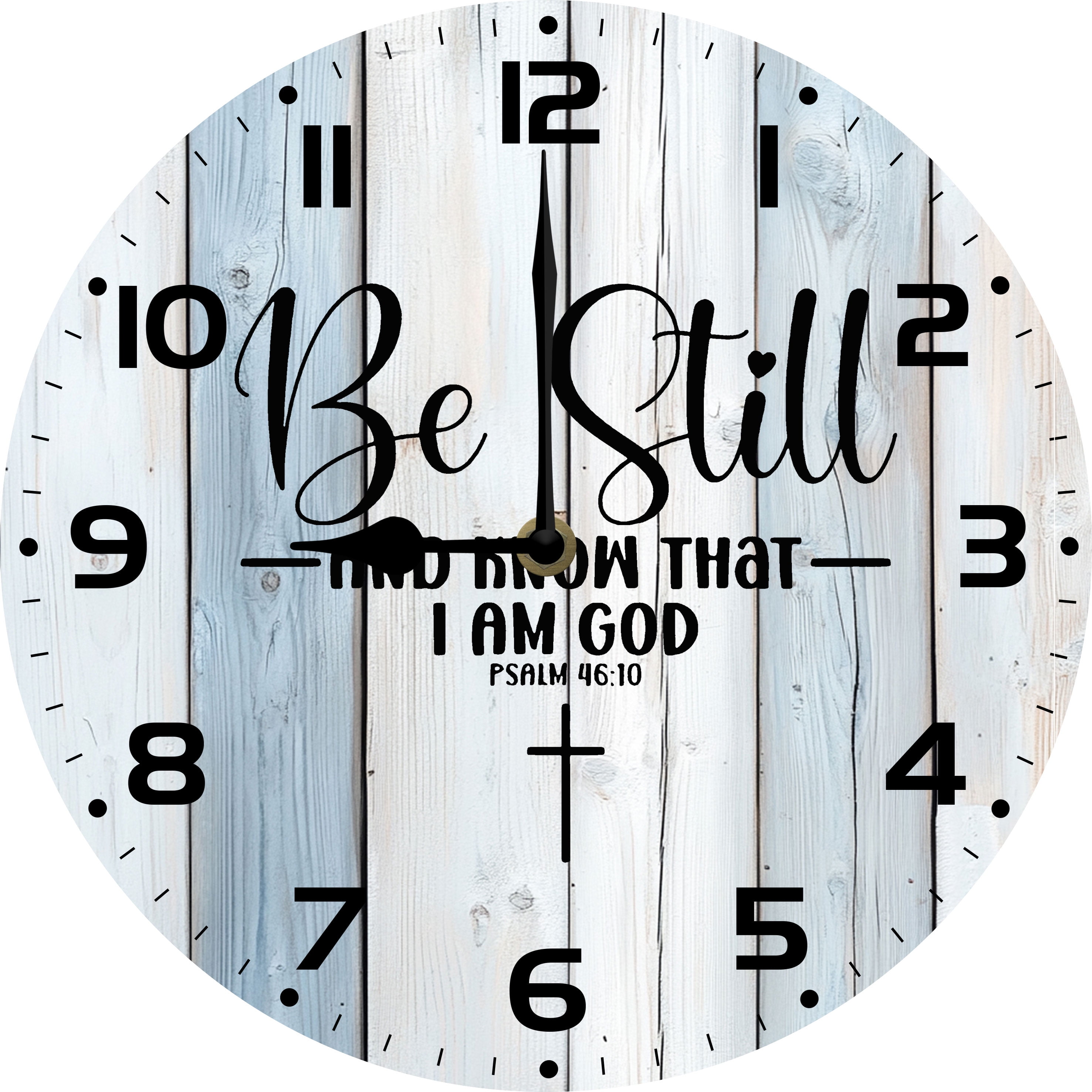 SRongmao Be Still and Know That I Am God Wall Clock Inspirational ...