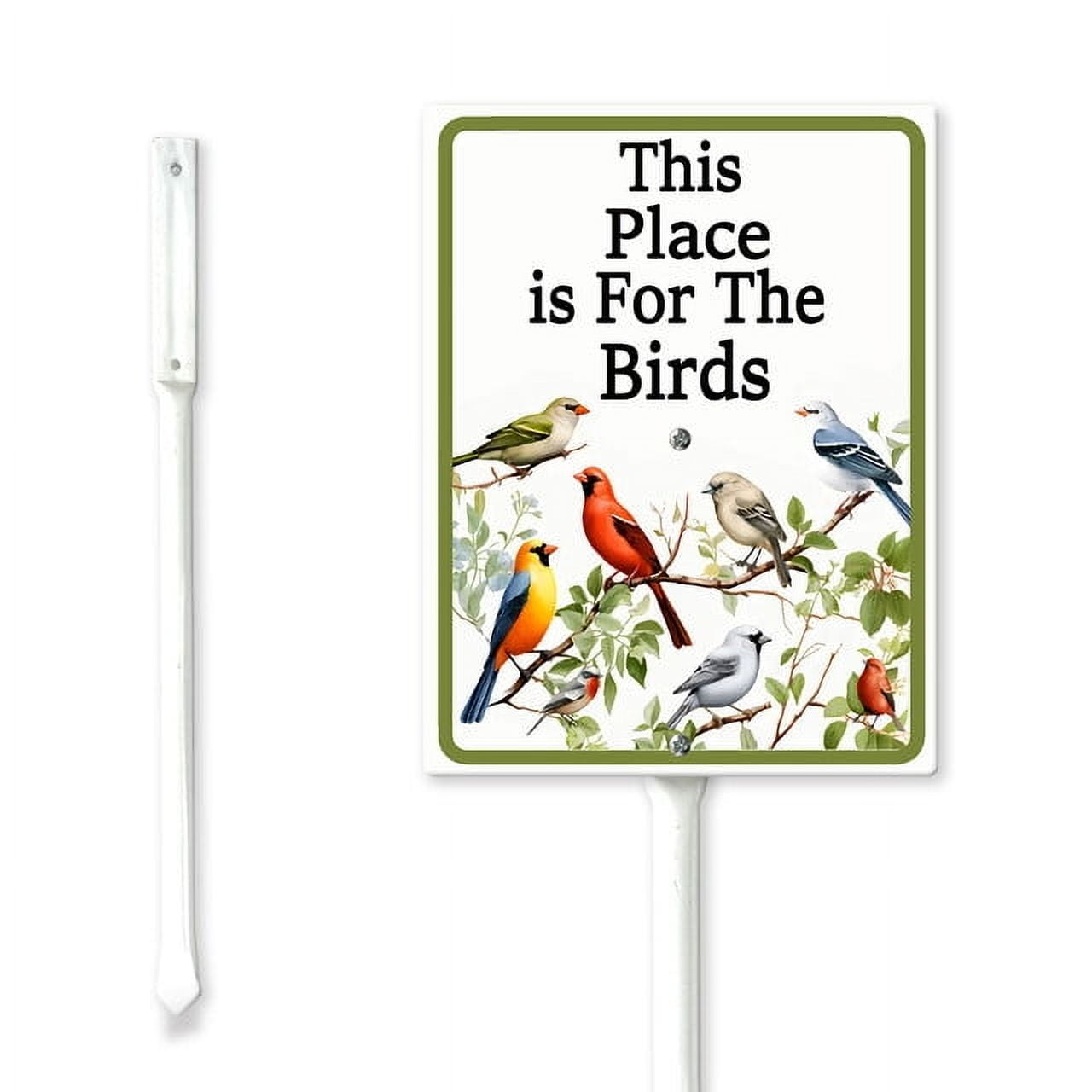 SRongmao This Place is For The Birds Yard Sign with Stake 8x12inch ...