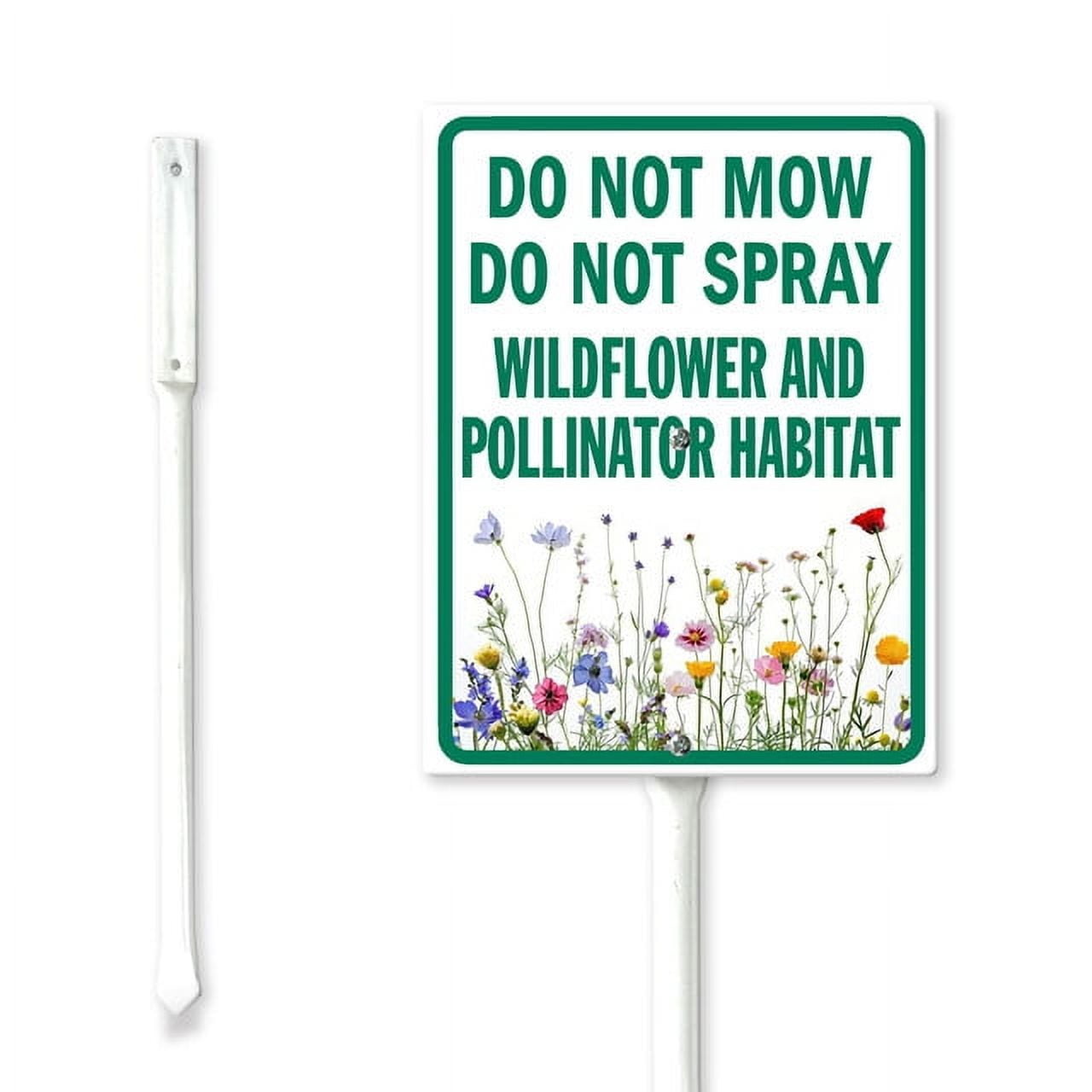 SRongmao Wildflower and Pollinator Habitat Yard Sign with Stake 4 ...