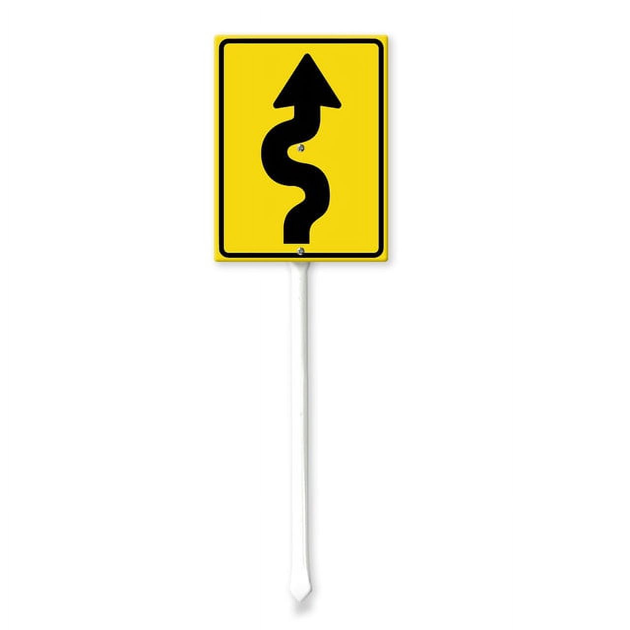 SRongmao Winding Road Sign with Stake 8x12inch Yard Sign Aluminum ...