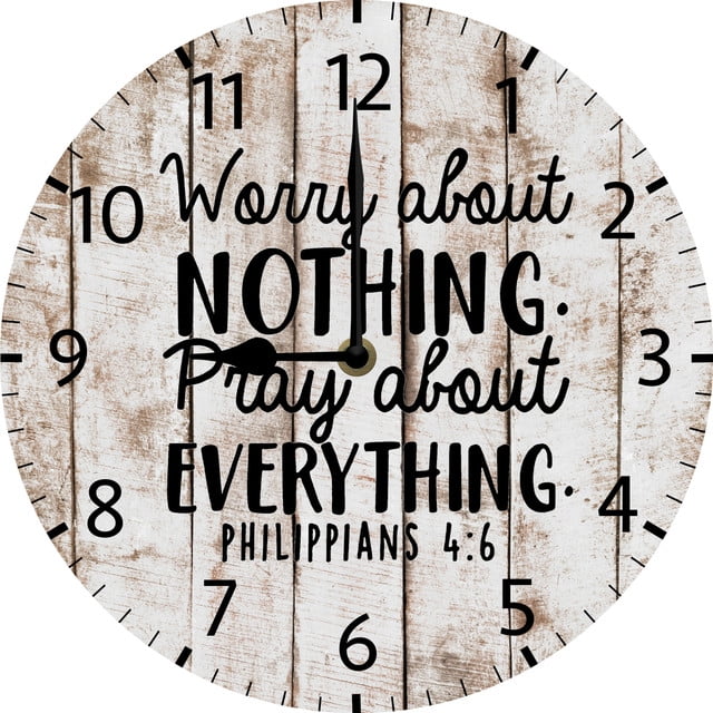 SRongmao Worry About Nothing Pray About Everything Wall Clock ...