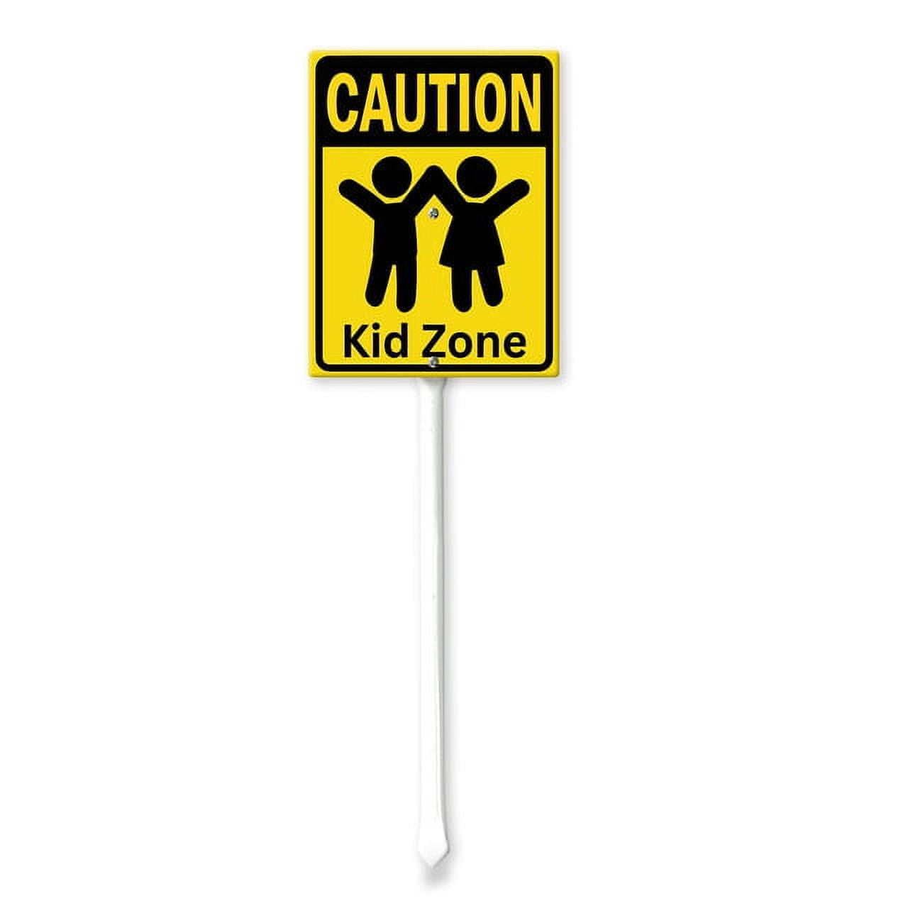 SRongmao Yard Sign Kid Zone Sign with Stake 4.6x6inch Aluminum Outdoor ...
