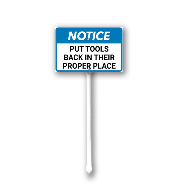 SRongmao Yard Sign Notice Put Tools Back In Their Proper Place Sign ...