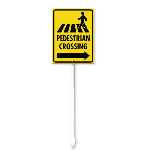 SRongmao Yard Sign Pedestrian Crossing Right Arrow Sign with Stake 4 ...