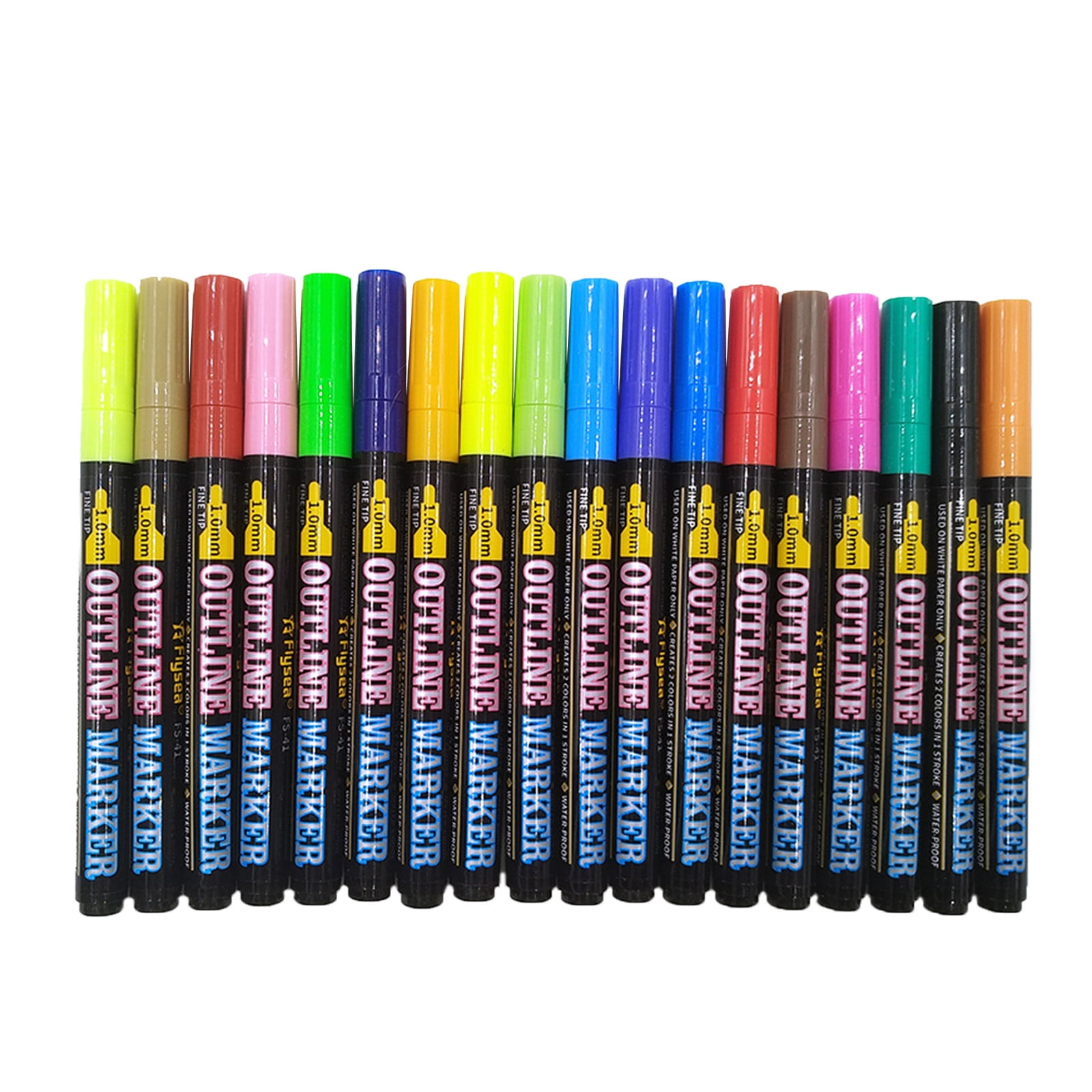 SRstrat 18 Colors Sets Colored Markers,Fine Paint Oil Based Art Marker ...