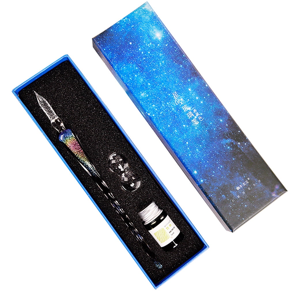 SRstrat Crystal Glass Dip Pen Colored Glass Pen Creative Business ...