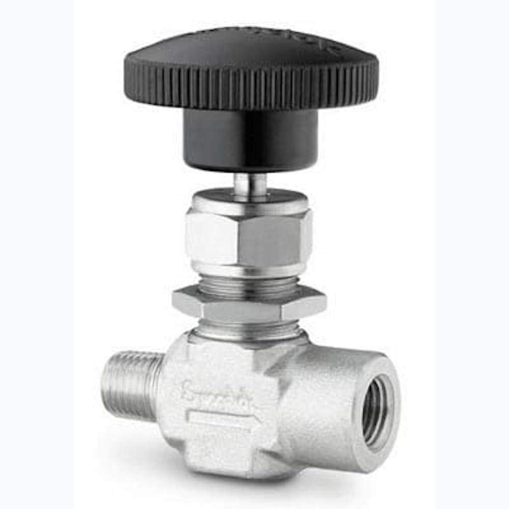 SS-1RM4-F4-A | Swagelok Integral Bonnet Needle Valve, Angle Pattern ...