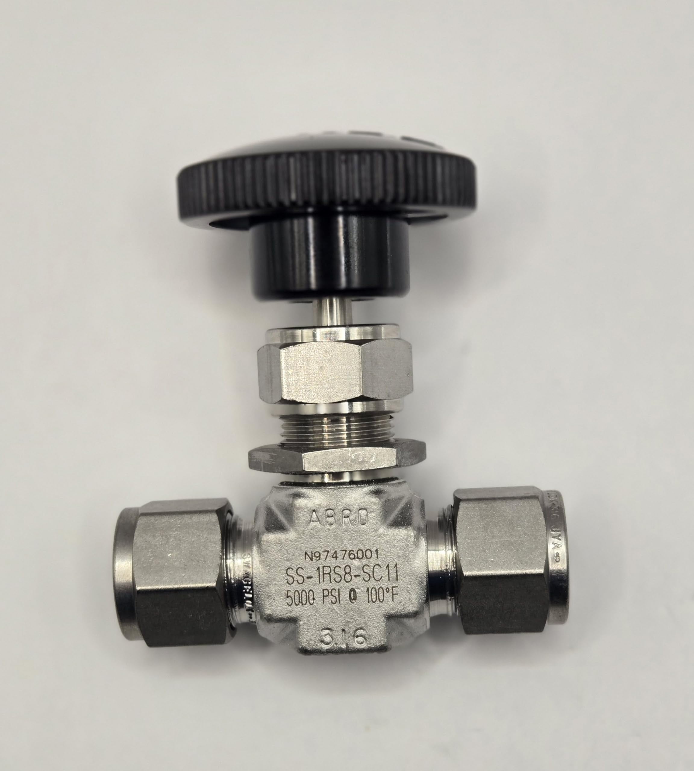 SS-1RS8-SC11 | Swagelok Integral Bonnet Needle Valve, Inlet/Outlet : 1/2" Tube : OD Compression ...