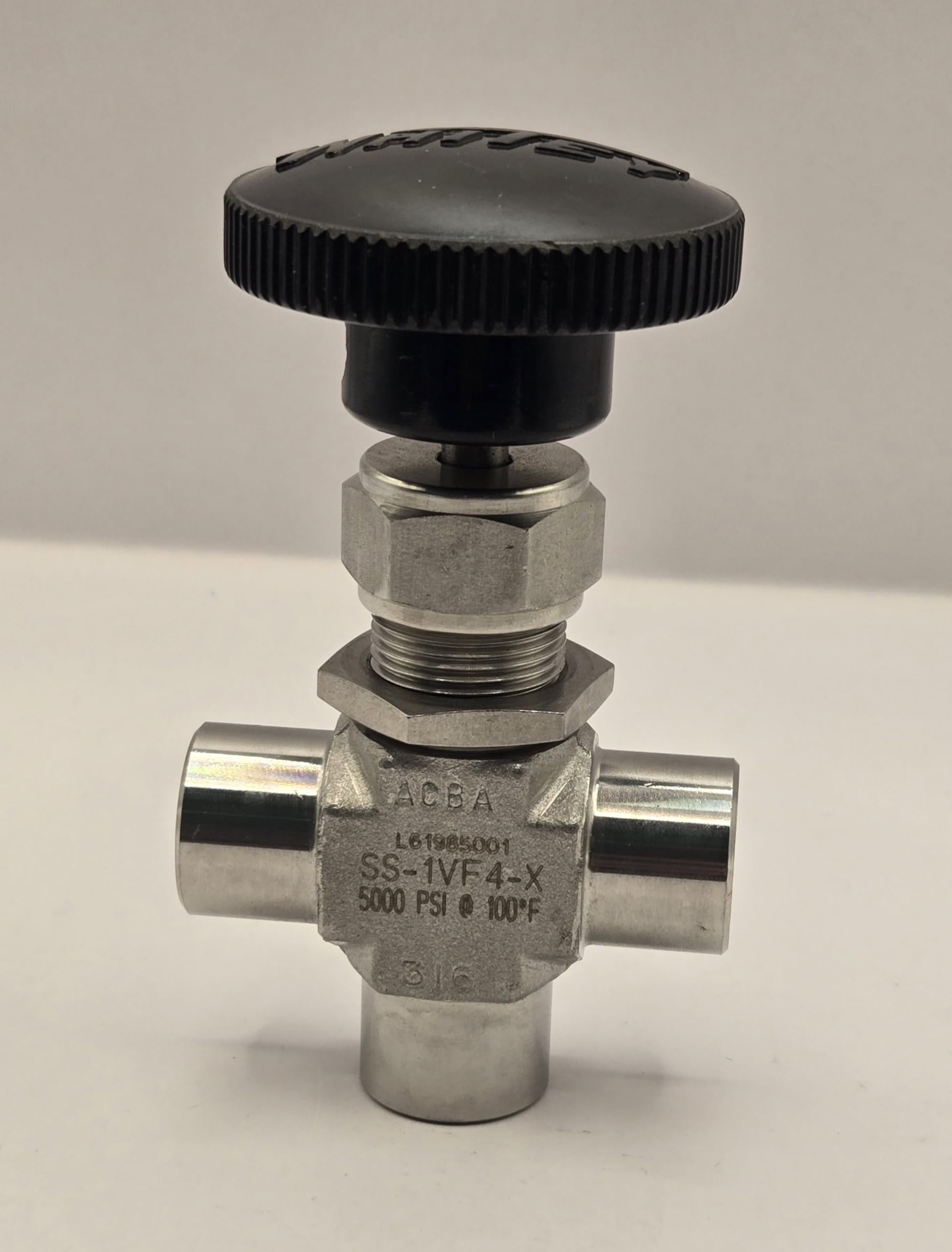 SS-1VF4-X | Swagelok Integral Bonnet Needle Valve, (3-Way), Inlet ...