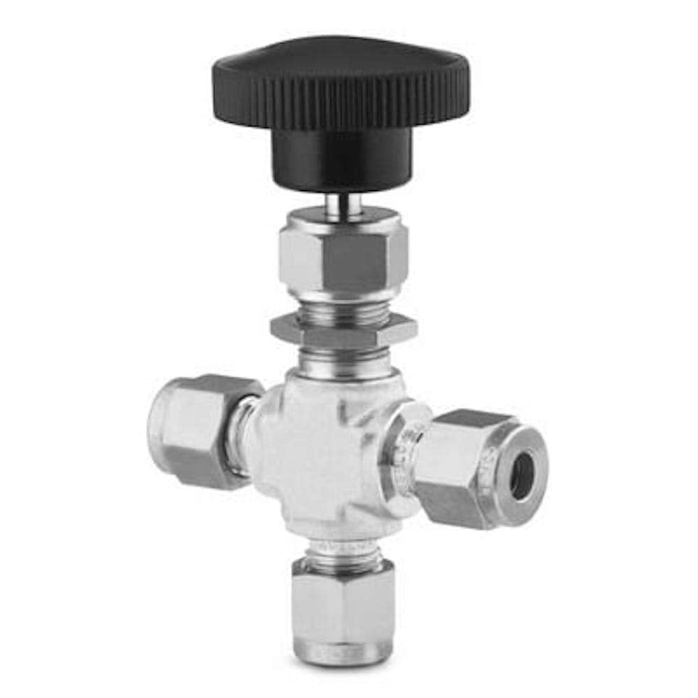 SS-1VS4-X-PK | Swagelok Integral Bonnet Needle Valve, (3-Way), Inlet ...