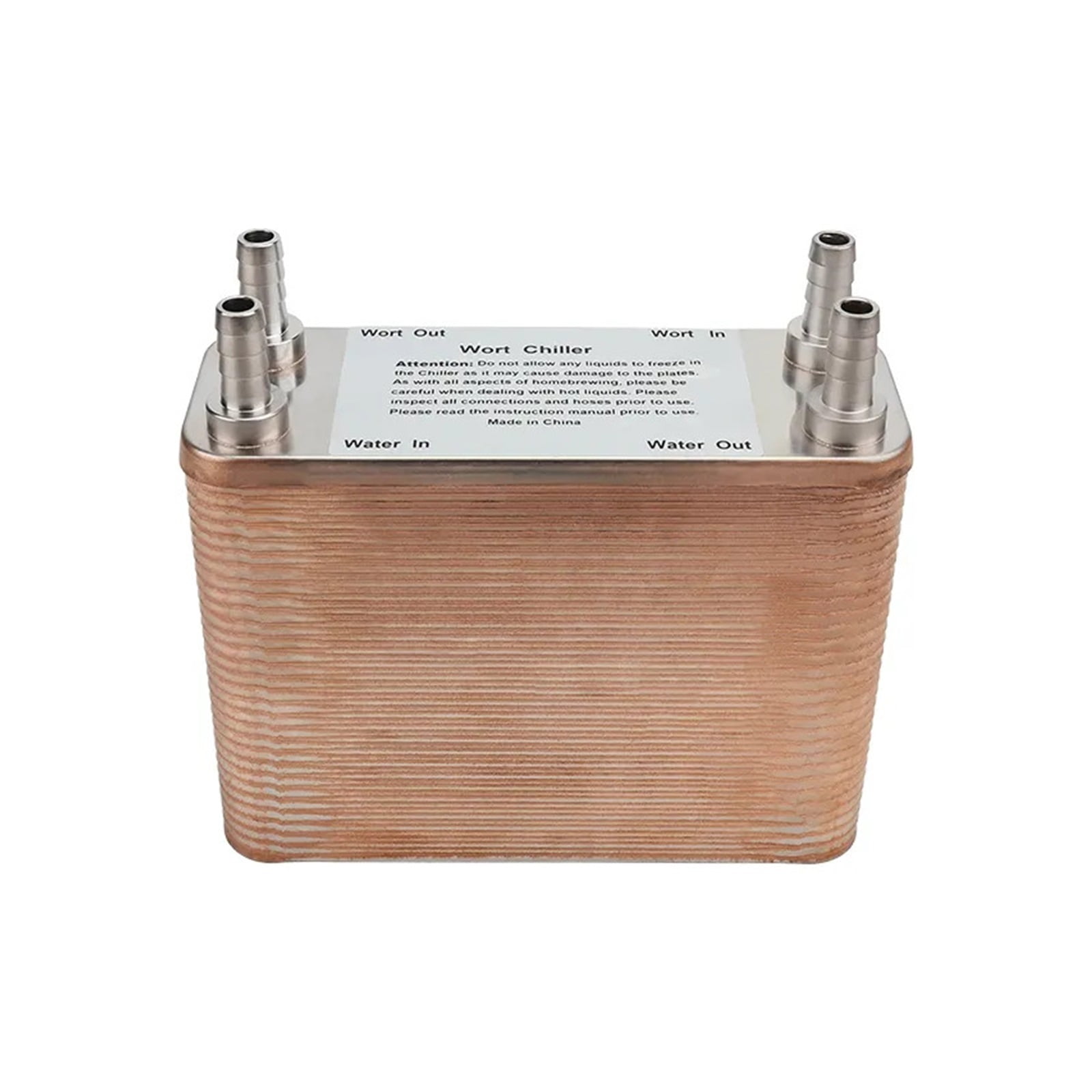 SS 304 Heat Exchanger 60 Plates Wort Chiller Brazed Plate Draft Beer ...