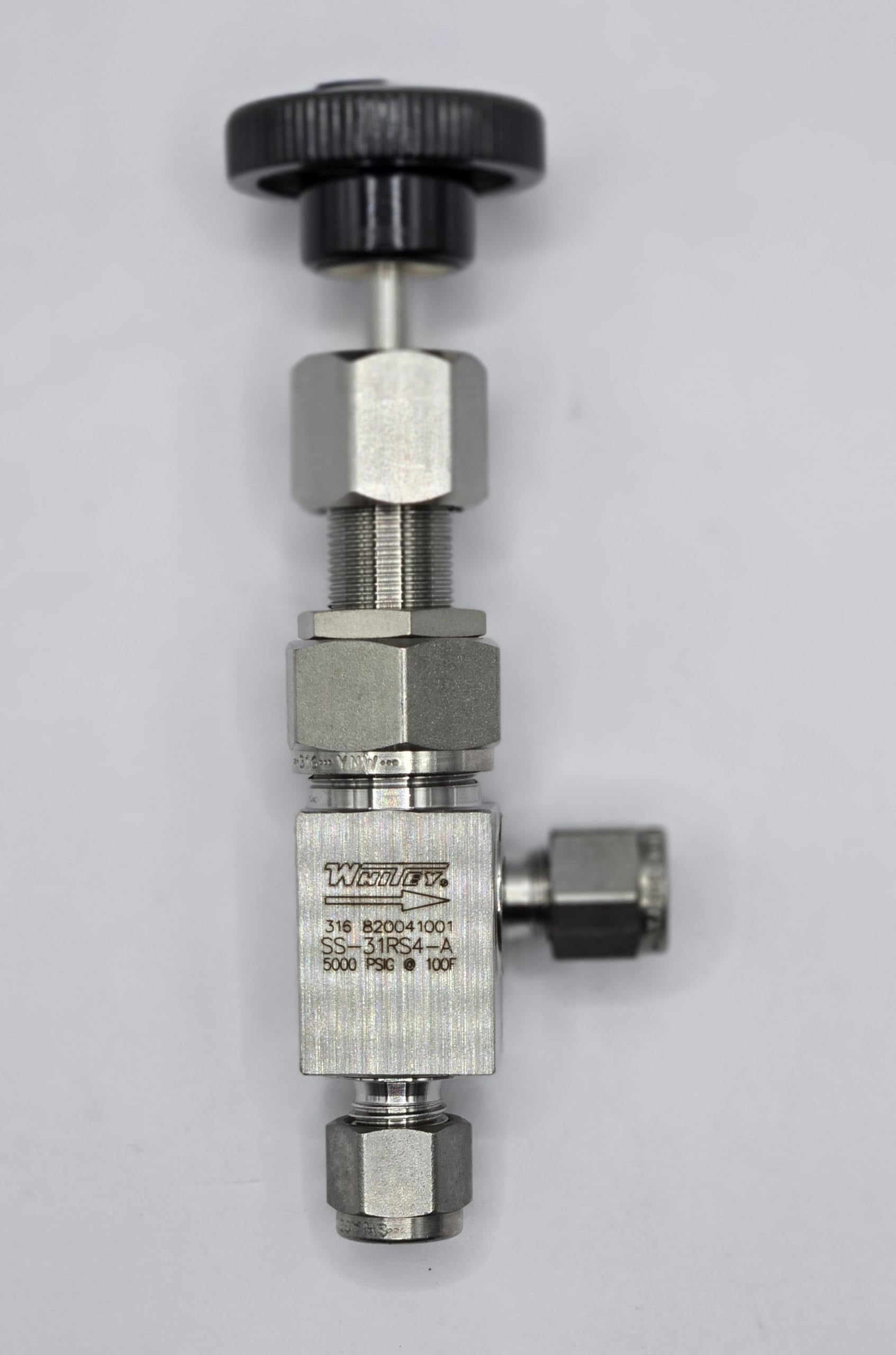 SS-31RS4-A | Swagelok Medium-Flow High-Pressure Angle-Pattern Metering Valve, 1/4" Tube : OD ...