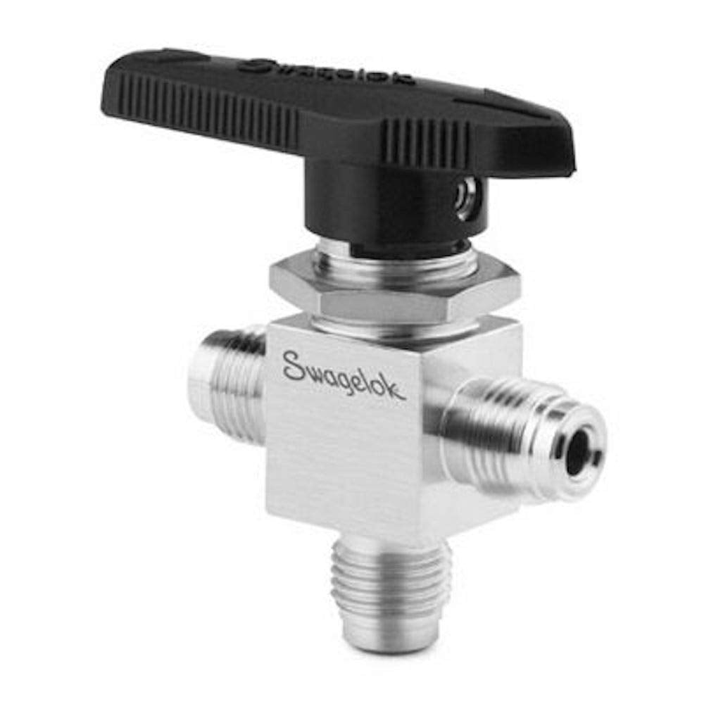 SS-42GXVCR4 | Swagelok Ball Valve, (3 Way), 1/4"MVCR x 1/4"MVCR x 1/4 ...