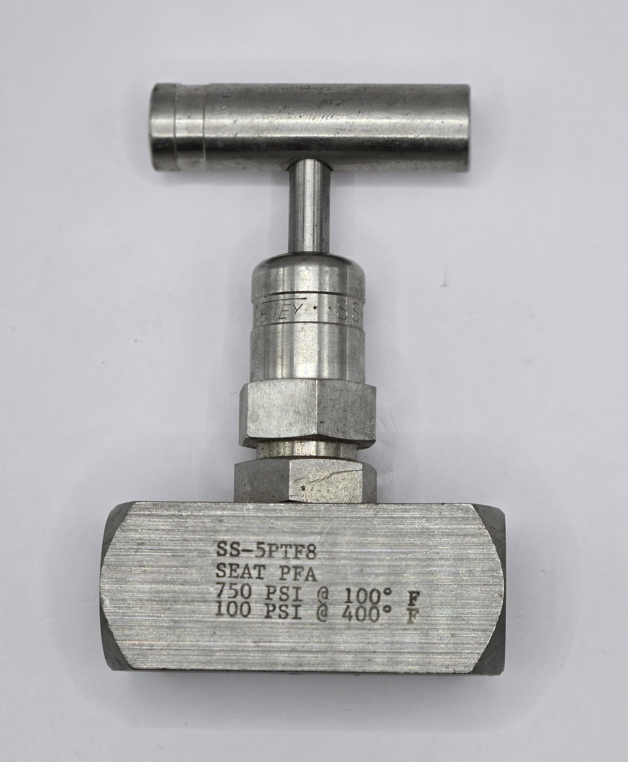 SS-5PTF8 | Swagelok,Rising Plug Valve, Screwed-Bonnet, Inlet : 1/2 ...