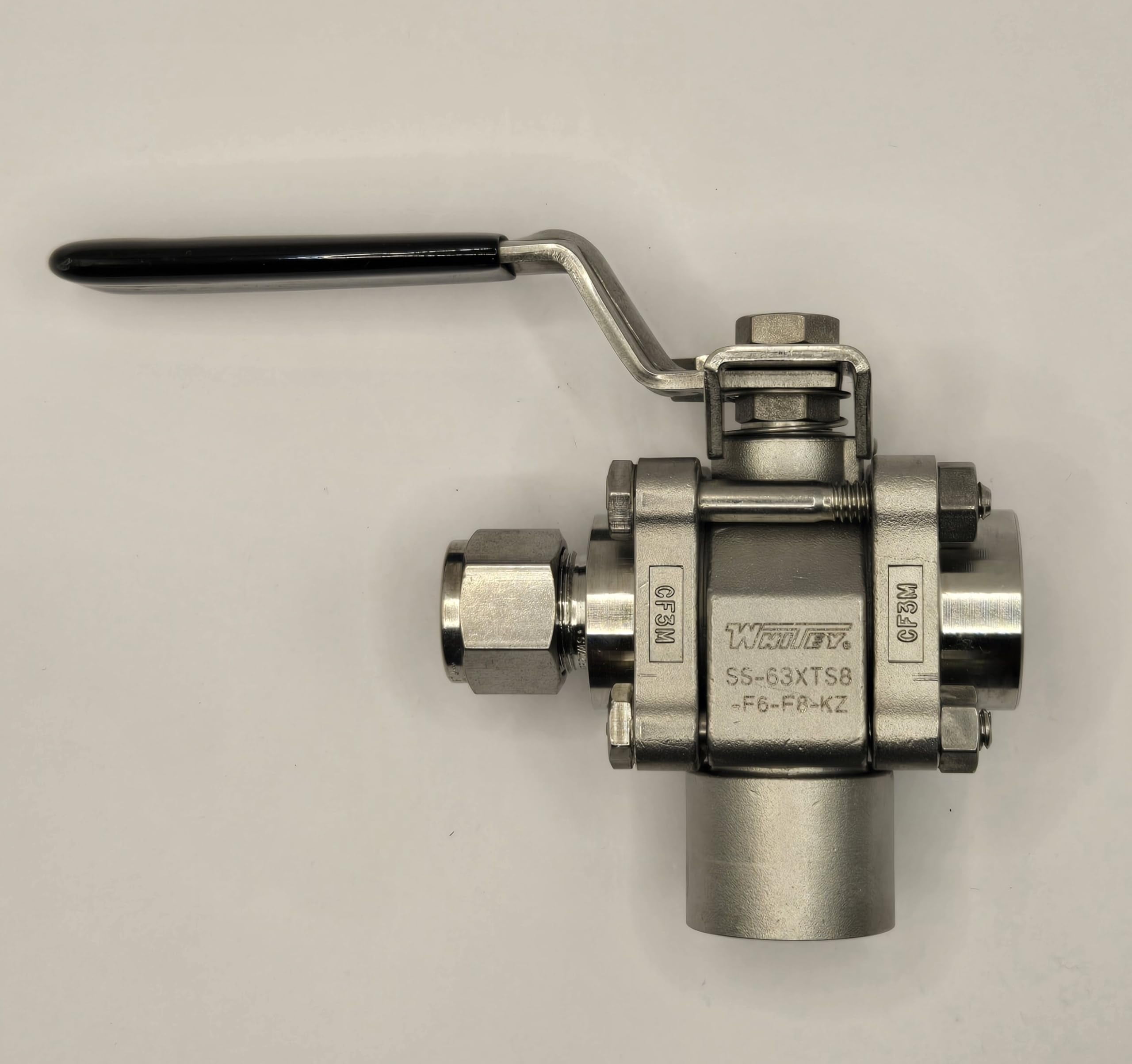 SS-63XTS8-F6-F8-KZ | Swagelok (Whitey) 60 Series Ball Valve, (3 Way), 1/2" FNPT, Outlet : 3/8 ...