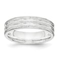SS 6mm Brushed Fancy Band Size 7.5 - Walmart.com