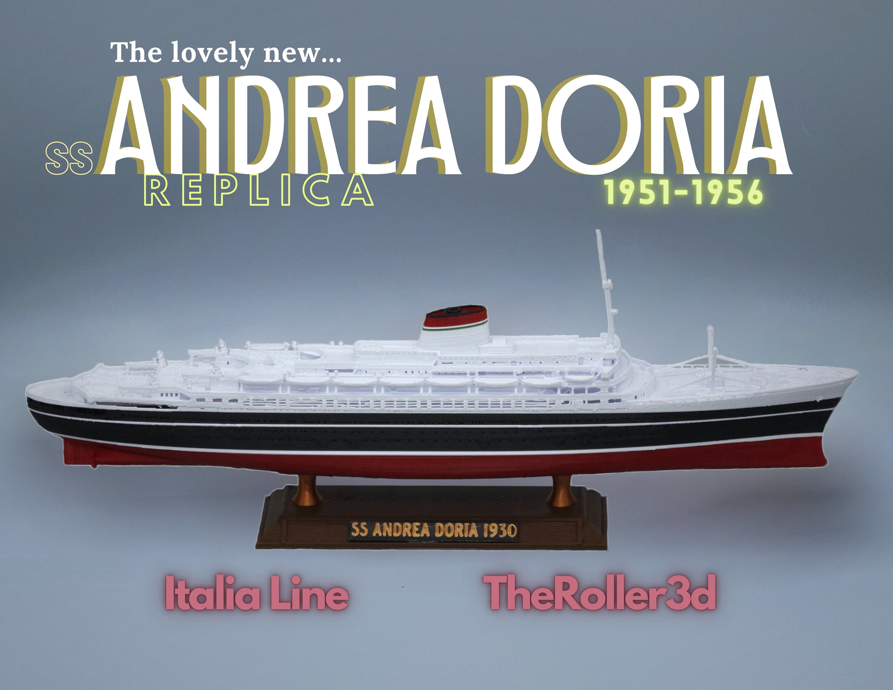 SS Andrea Doria Model 1 Foot in Length with Stand - Walmart.com