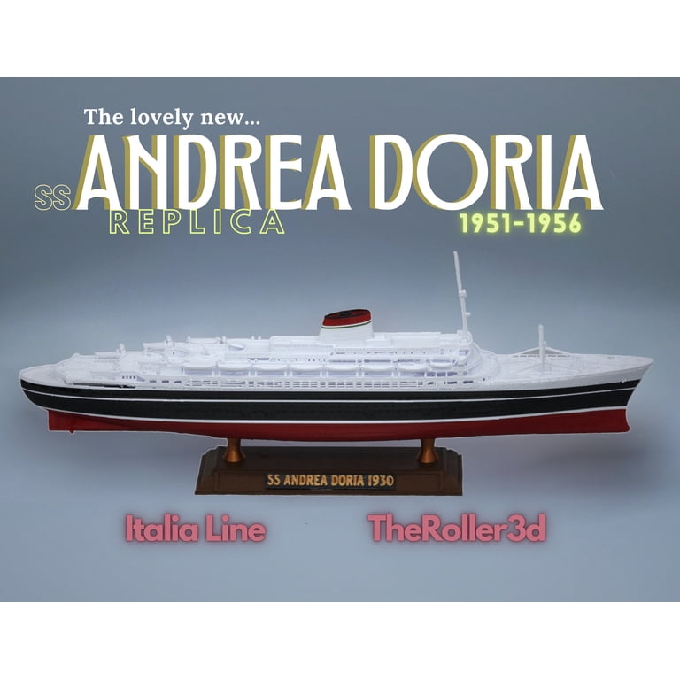 Andrea Doria Logo SS ANDREA DORIA Rome Genoa Italian Line Travel