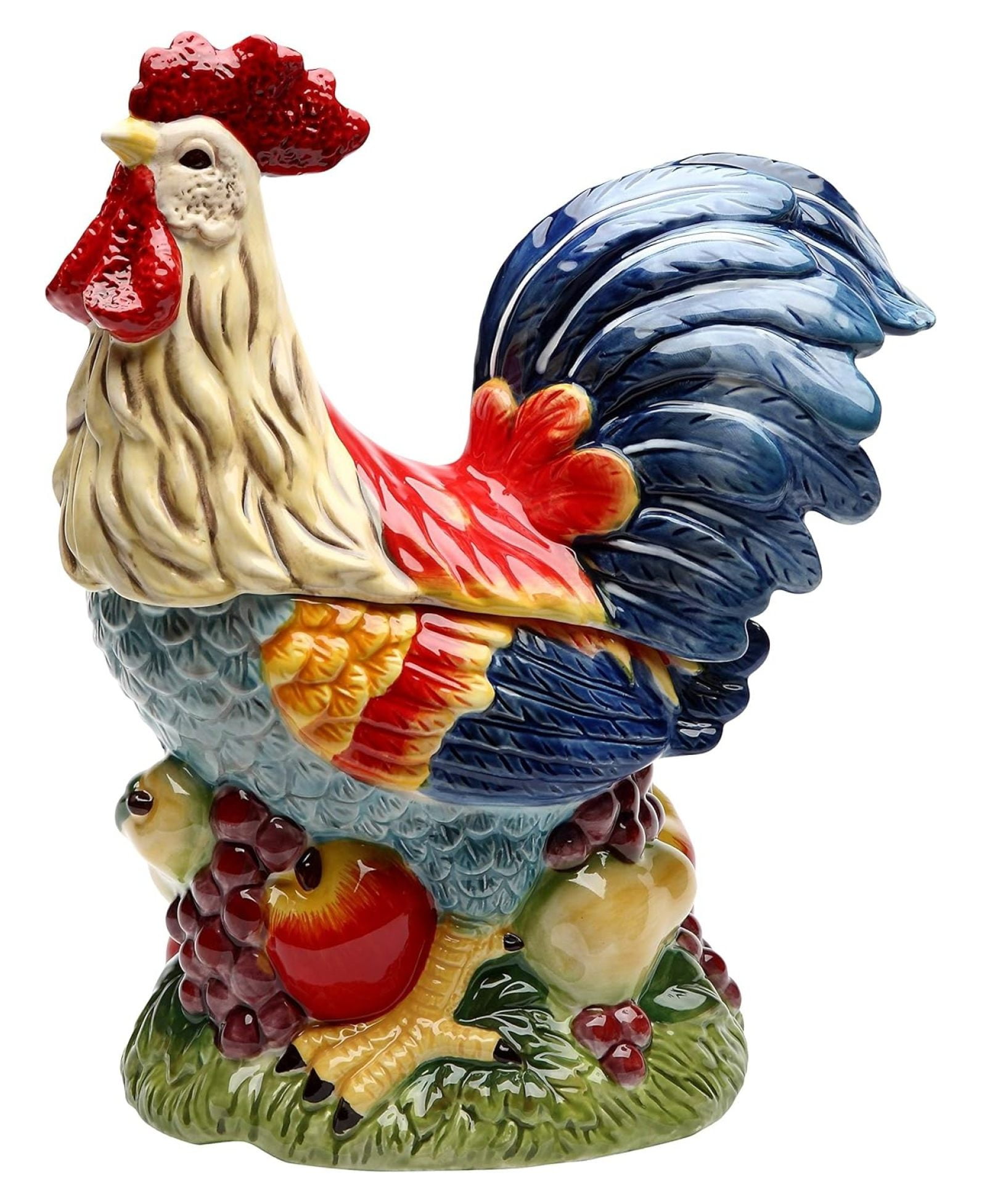 SS-CG-31979 12" Tall Painted Standing Rooster on Fruit Kitchen Cookie ...