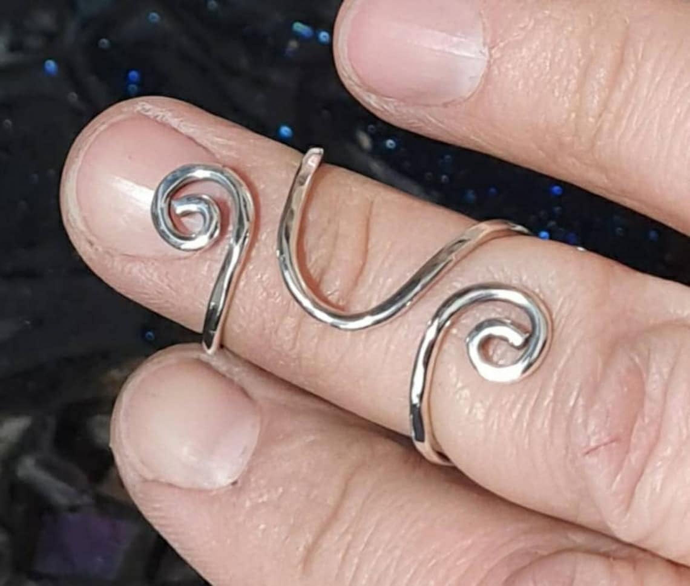 SS DESIGNS Adjustable Arthritis Finger Splint Ring – Sterling Silver or ...