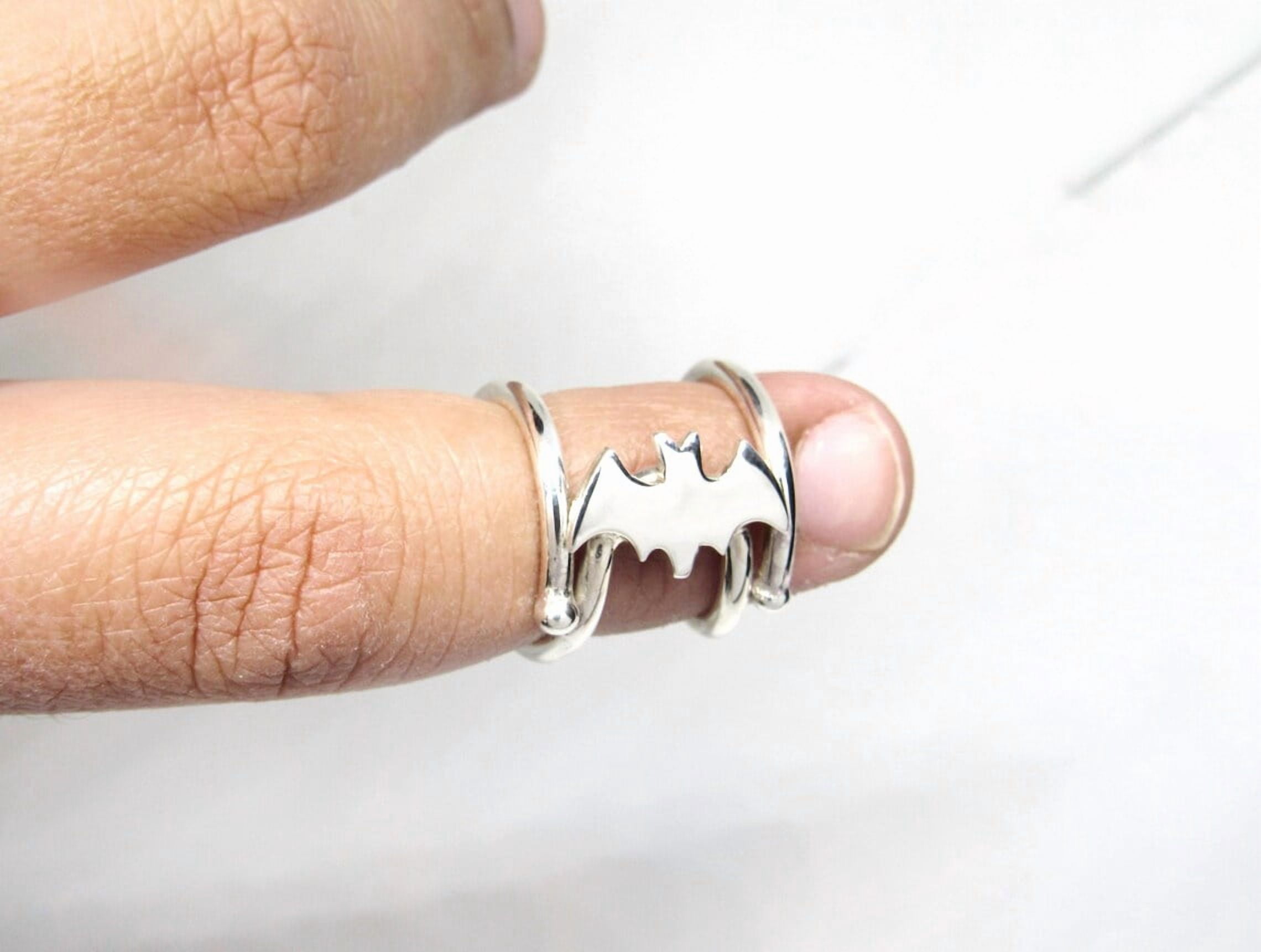 SS DESIGNS Bat Mallet Finger Splint Ring • Sterling Silver Boutonniere ...