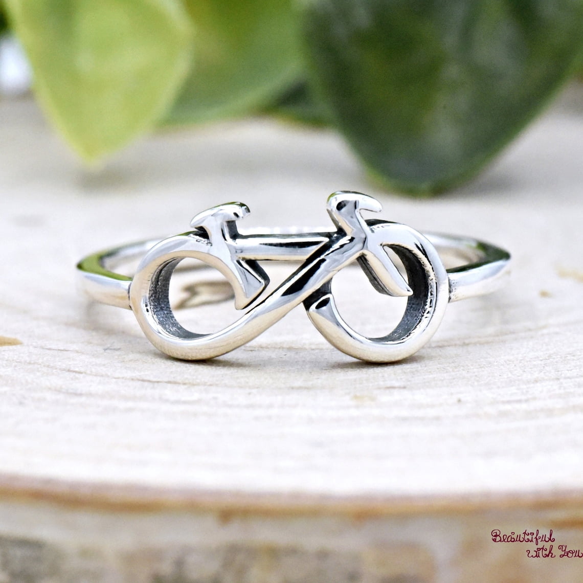 SS DESIGNS Bicycle Ring, Casual Ladies Ring, Solid 925 Sterling Silver ...