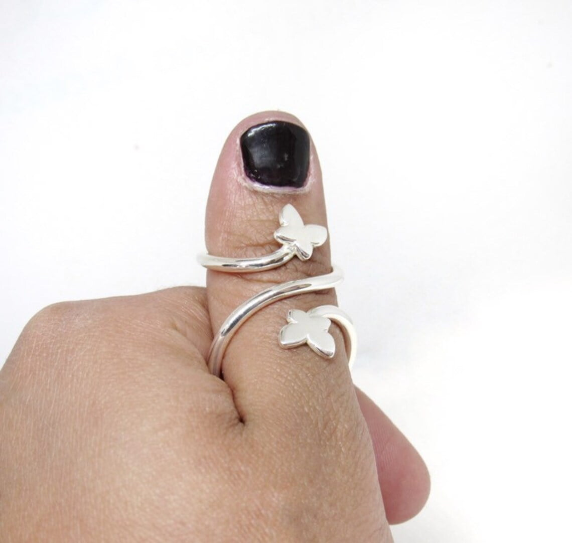 SS DESIGNS Butterfly Mallet Finger Ring • Trigger Finger Splint Ring ...